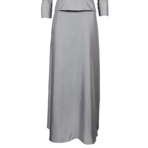 Cachet | Dresses | Cachet Two Piece Satin Jacket Long Dress With Beaded ...